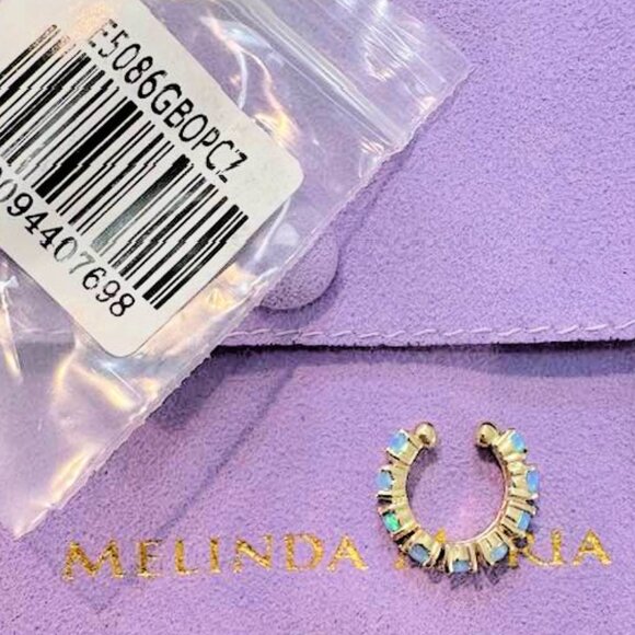 Melinda Maria | Jewelry | Oh She Fancy Ear Cuff Goldblue Opal | Poshmark